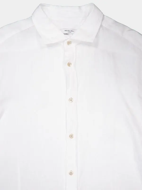 Boglioli Linen Classic Shirt - White