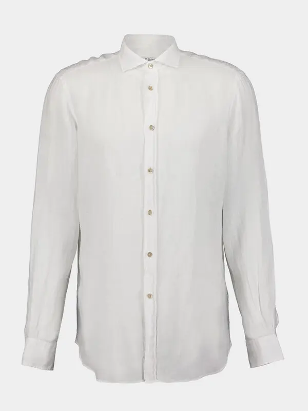Boglioli Linen Classic Shirt - White