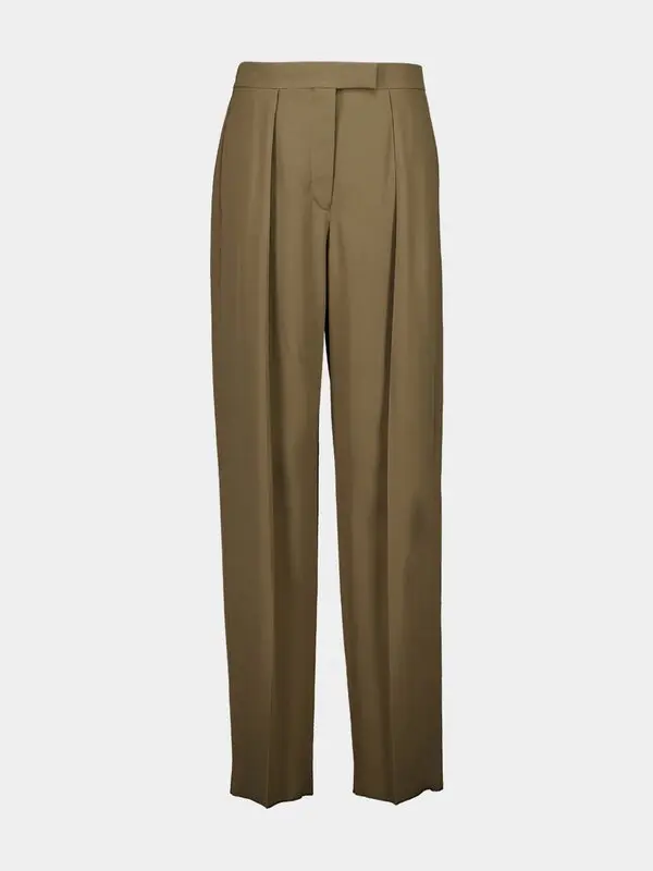 FERRAGAMO High-waisted Pleated Trousers