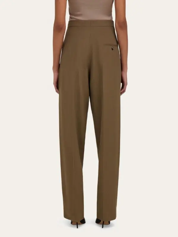 FERRAGAMO High-waisted Pleated Trousers