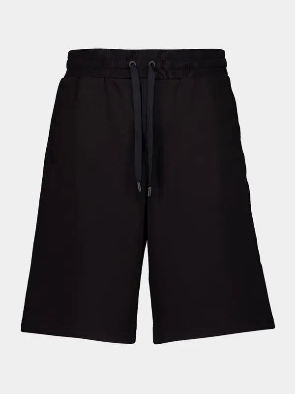 Dolce & Gabbana Cotton Jersey Jogging Shorts - Black