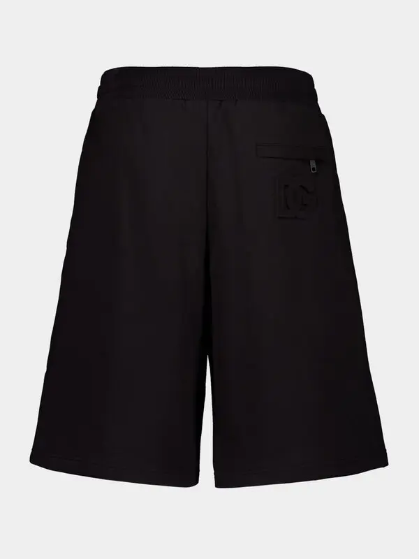 Dolce & Gabbana Cotton Jersey Jogging Shorts - Black