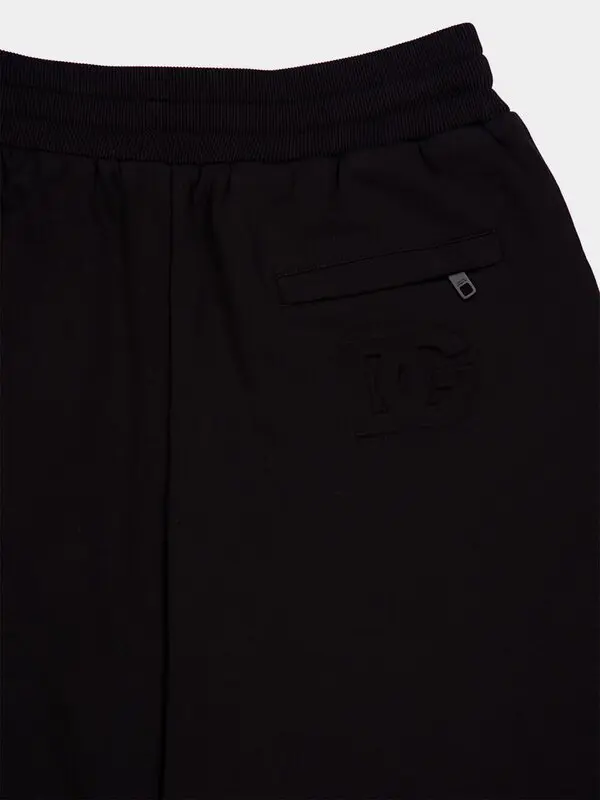 Dolce & Gabbana Cotton Jersey Jogging Shorts - Black