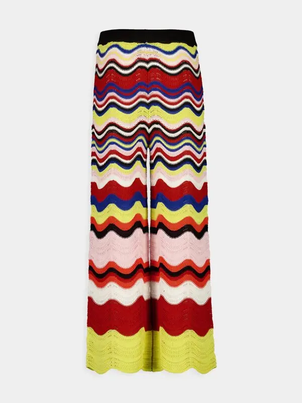 La DoubleJ Chevron Cotton Culotte Trousers