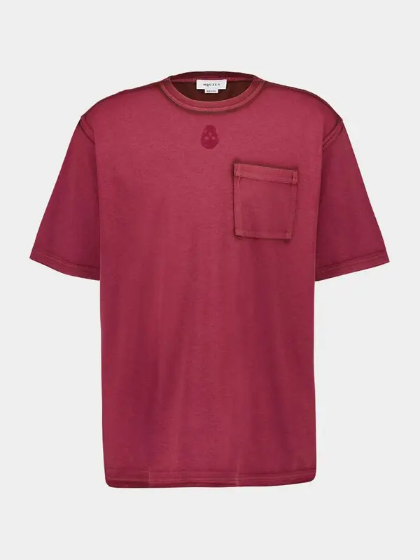 Alexander McQueen Rust Bordeaux Skull T-shirt