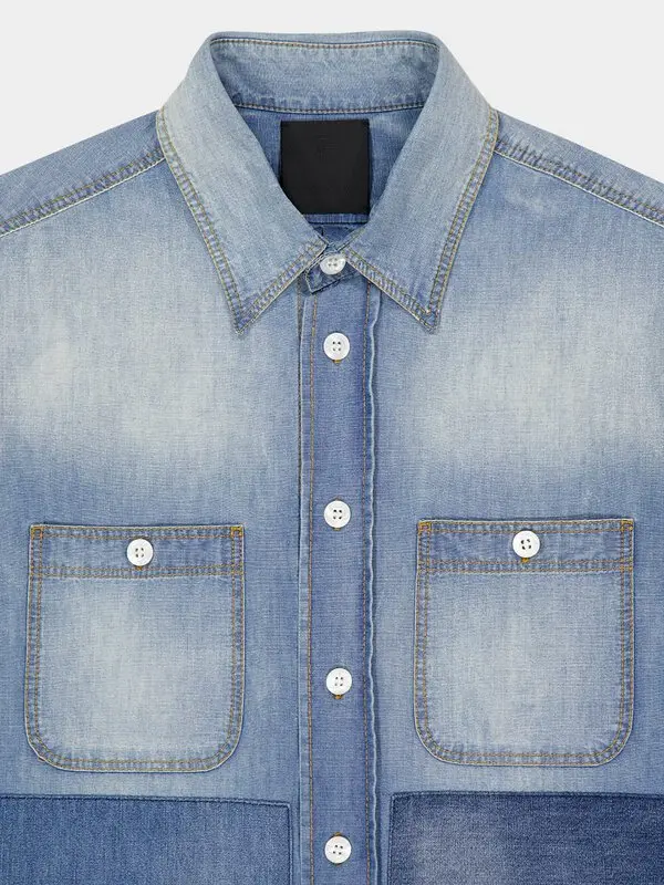 Givenchy Patchwork Denim Shirt