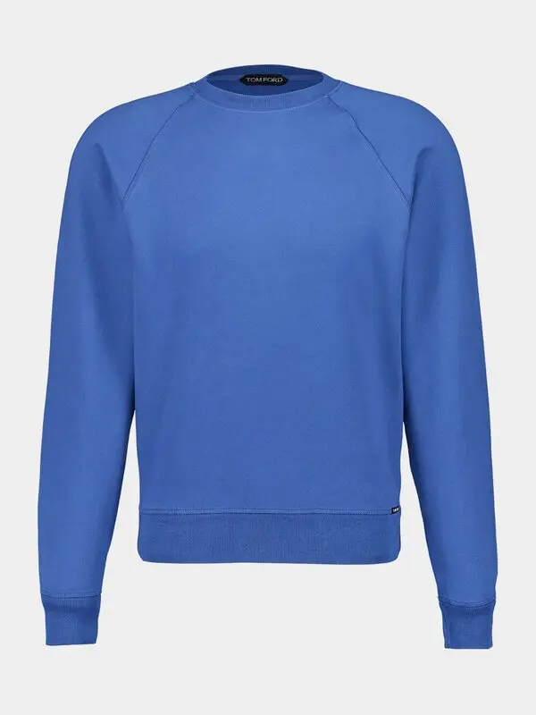 TOM FORD Denim Crew Neck Sweatshirt - Blue