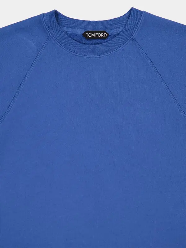TOM FORD Denim Crew Neck Sweatshirt - Blue