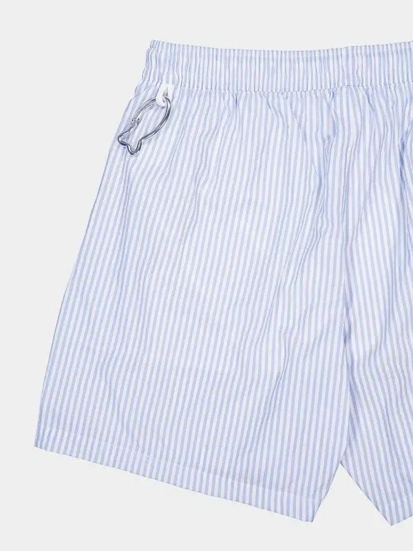 Fedeli Striped Swim Shorts - Blue