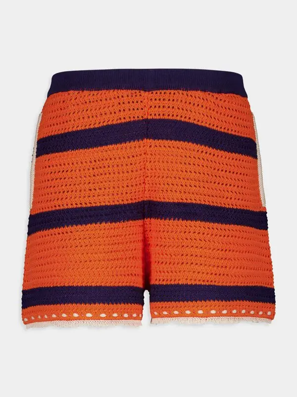 La DoubleJ Salt’n’vinegar Crochet Shorts - Orange