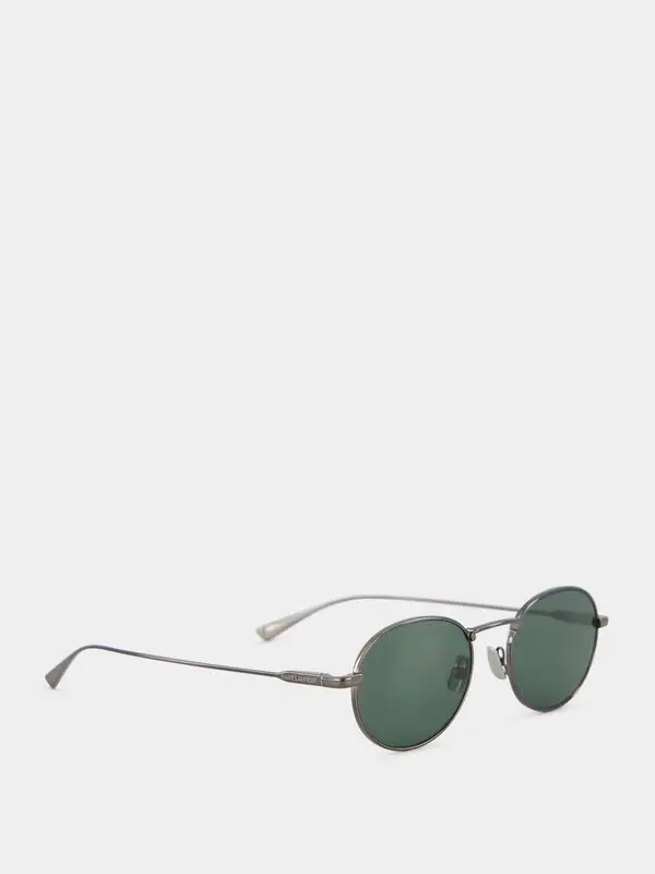 Saint Laurent Semi-matte Round Sunglasses
