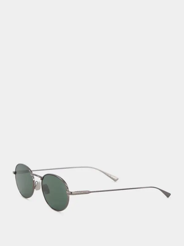 Saint Laurent Semi-matte Round Sunglasses