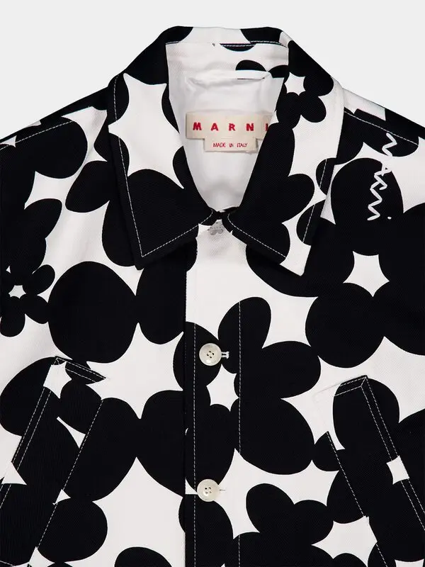 Marni Dillies Print Cotton Gabardine Jacket - Multicolour