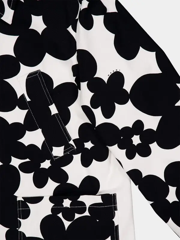 Marni Dillies Print Cotton Gabardine Jacket - Multicolour