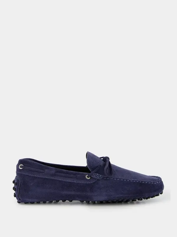 AURELIEN Suede Driving Shoes - Blue