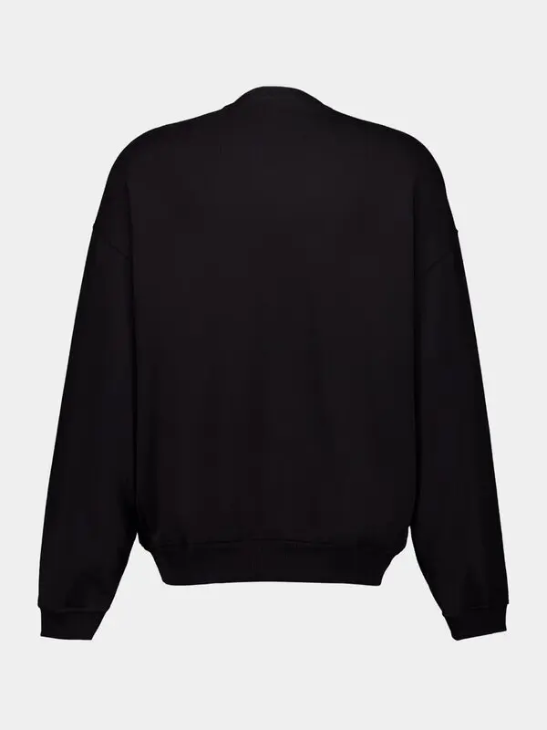 Dolce & Gabbana Cotton Sweatshirt With Dg Logo - Black