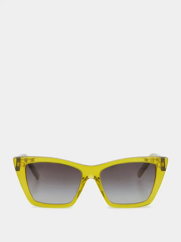 Saint Laurent Mica Cat-eye Sunglasses - Green