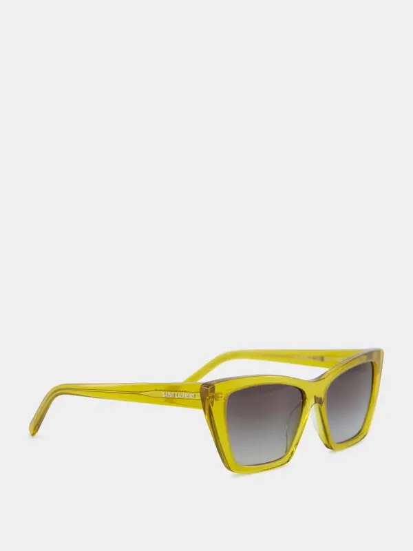 Saint Laurent Mica Cat-eye Sunglasses - Green