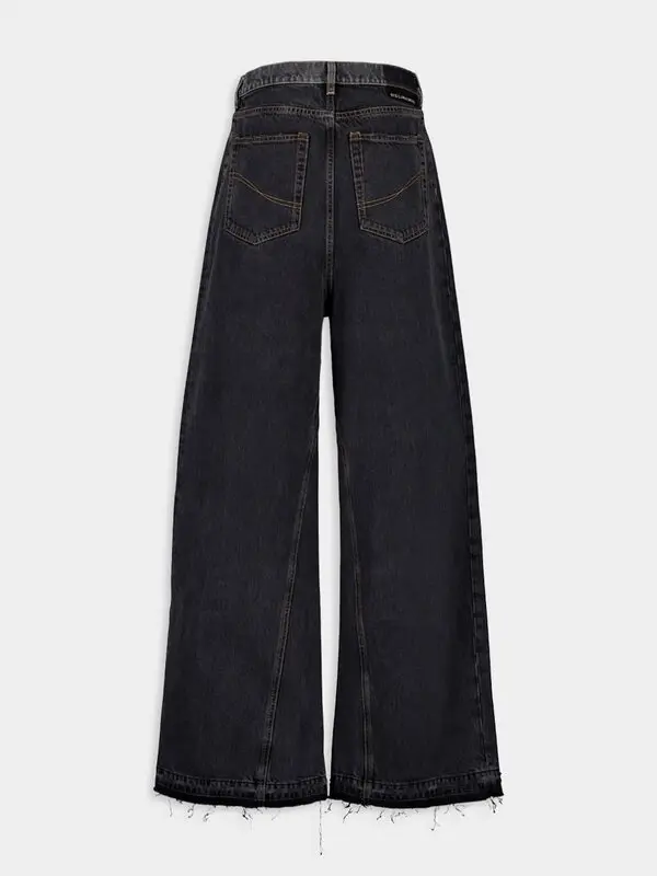 Stella McCartney Two-tone Wide-leg Denim Jeans