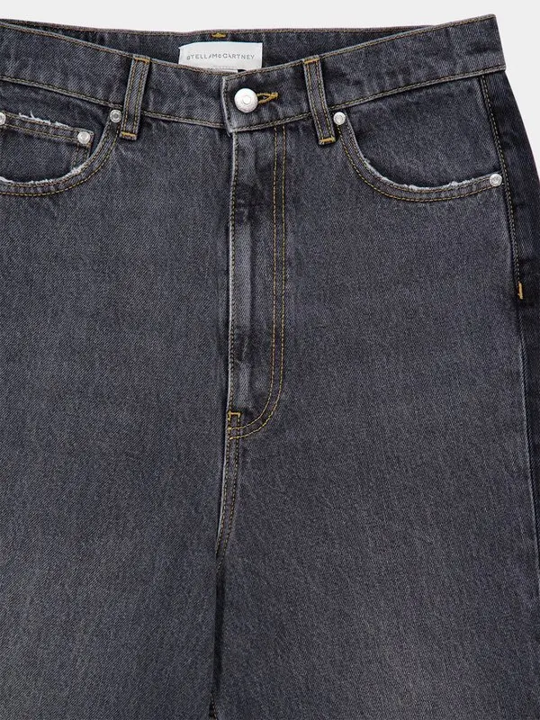 Stella McCartney Two-tone Wide-leg Denim Jeans