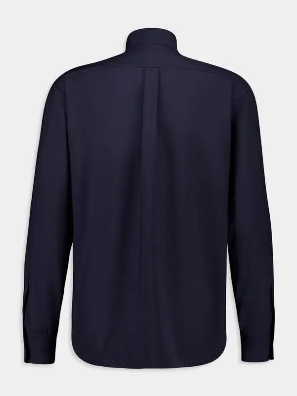 Boglioli Navy Wool Blend Overshirt