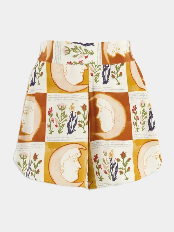 PAULA Printed Silk Crepe Shorts
