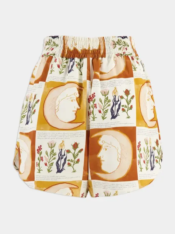 PAULA Printed Silk Crepe Shorts