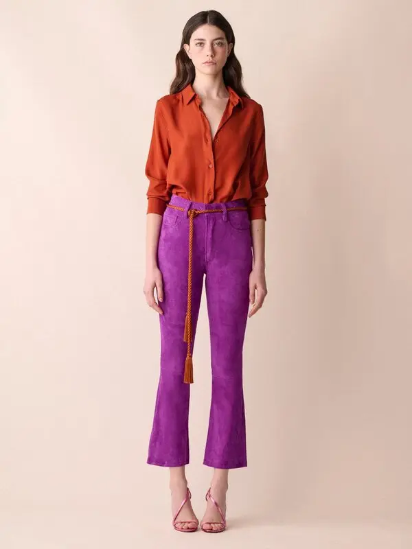 PAULA S Ametista Silk Twill Shirt - Orange