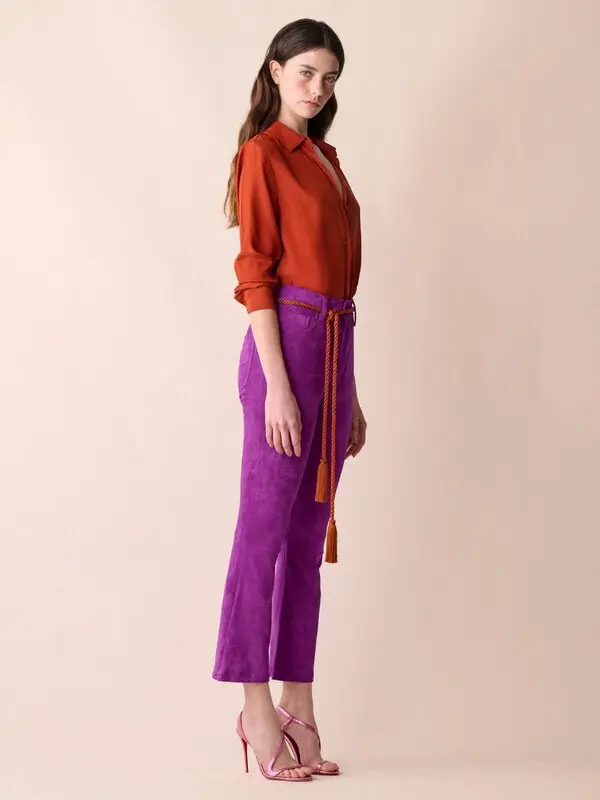 PAULA S Ametista Silk Twill Shirt - Orange