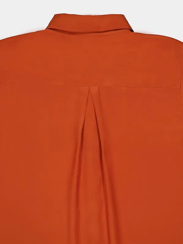 PAULA S Ametista Silk Twill Shirt - Orange