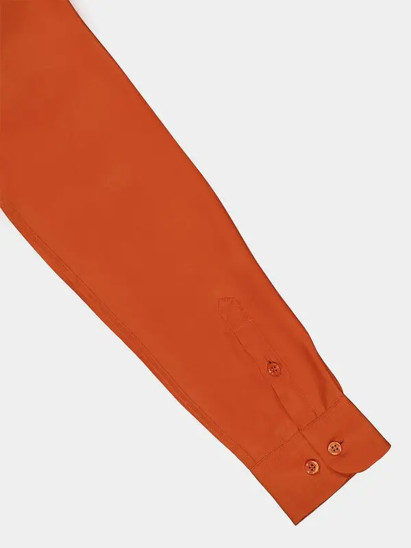 PAULA S Ametista Silk Twill Shirt - Orange