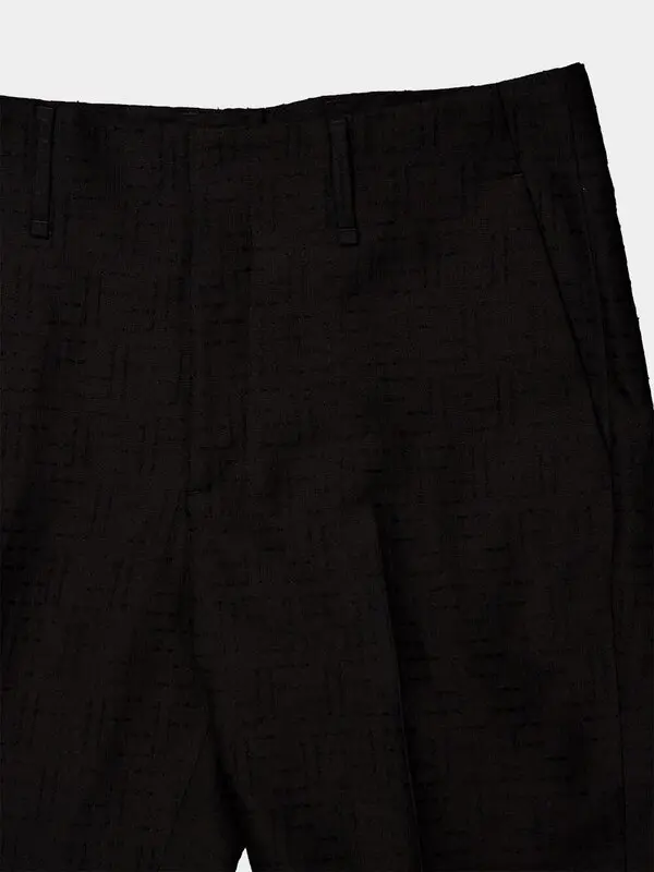 Fendi Linen Blend Tailored Trousers