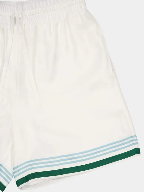 Casablanca Metaphysical Tennis Icon Shorts - White