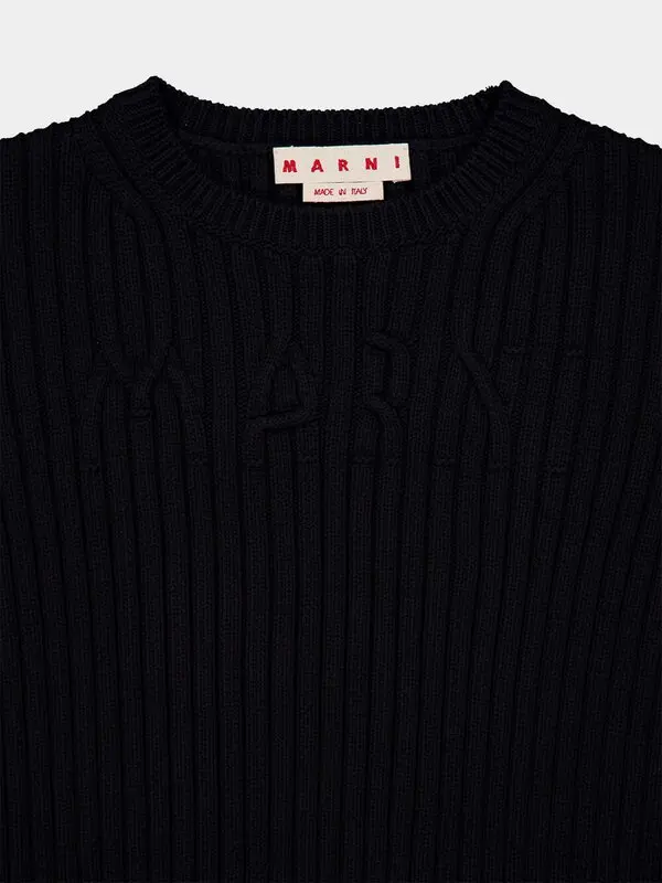 Marni Crewneck Cotton Knit Sweater