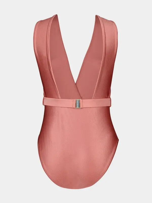 Zimmermann Lucky Plunge Flower One-piece - Pink