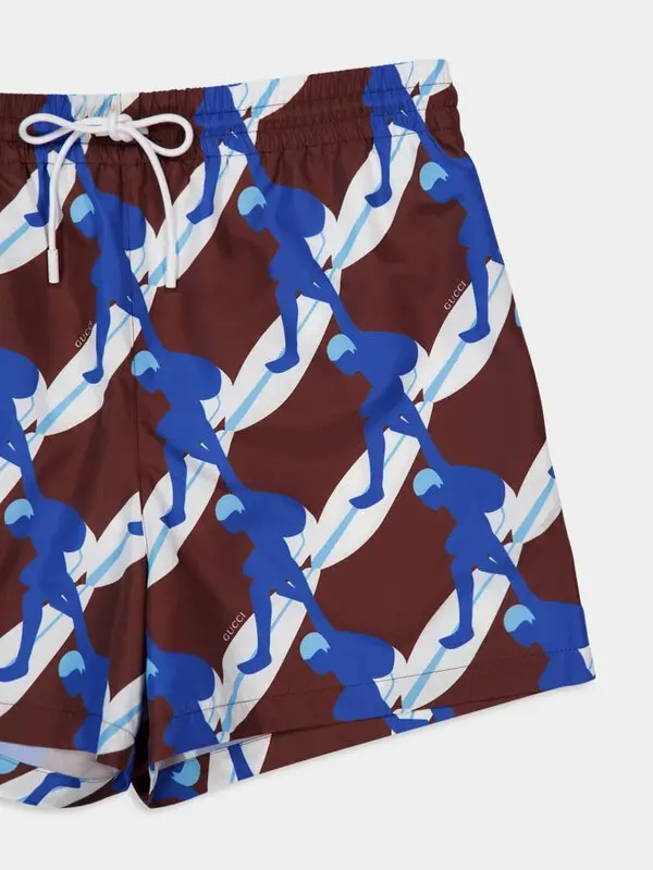 Gucci Printed Poplin Swim Shorts - Multicolour