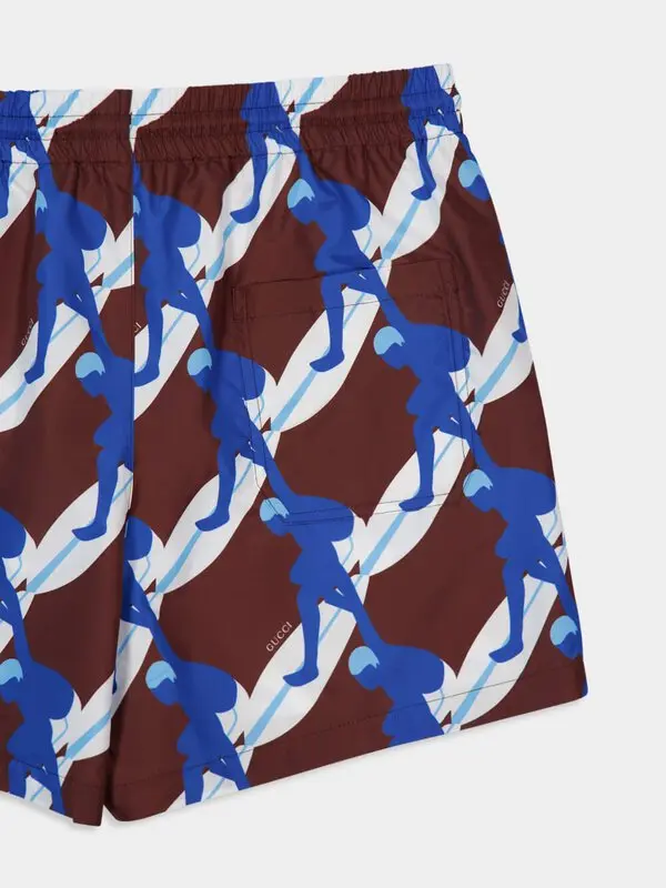 Gucci Printed Poplin Swim Shorts - Multicolour