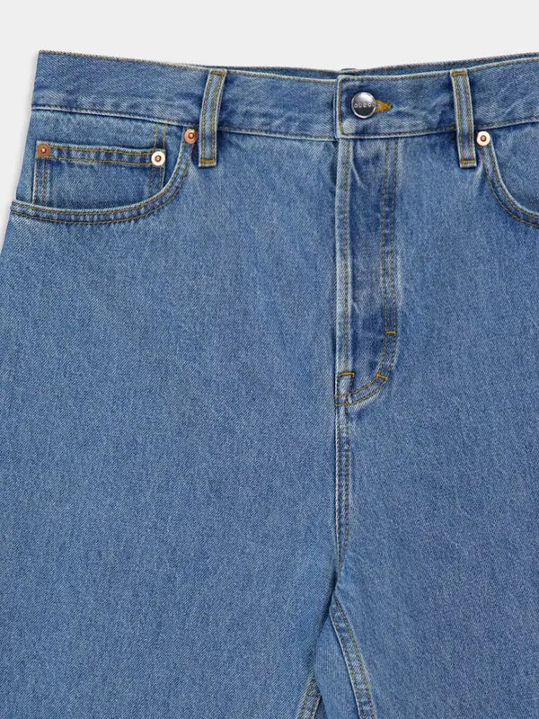 Gucci Baggy Fit Bleach Denim Jeans - Blue