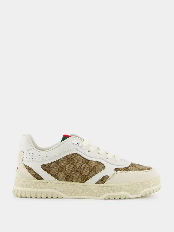 Gucci Gg Re-web Sneakers - Beige