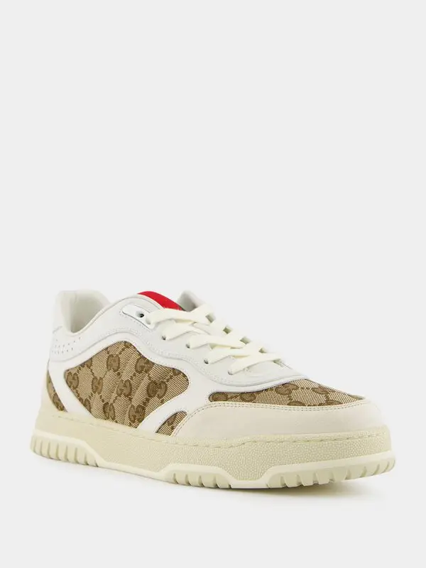 Gucci Gg Re-web Sneakers - Beige