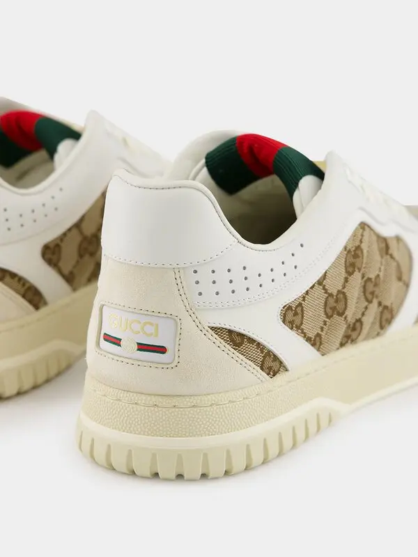 Gucci Gg Re-web Sneakers - Beige