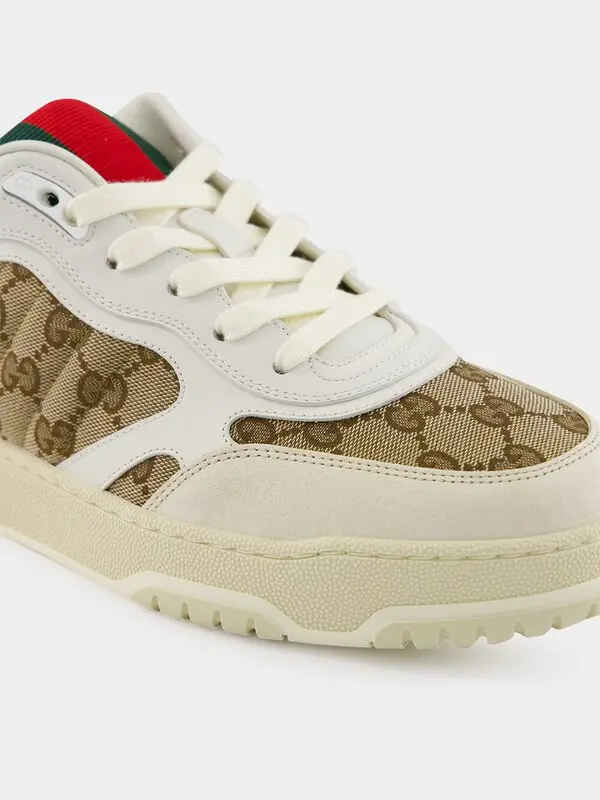 Gucci Gg Re-web Sneakers - Beige