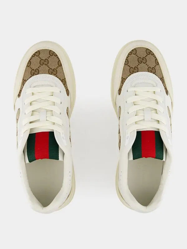 Gucci Gg Re-web Sneakers - Beige