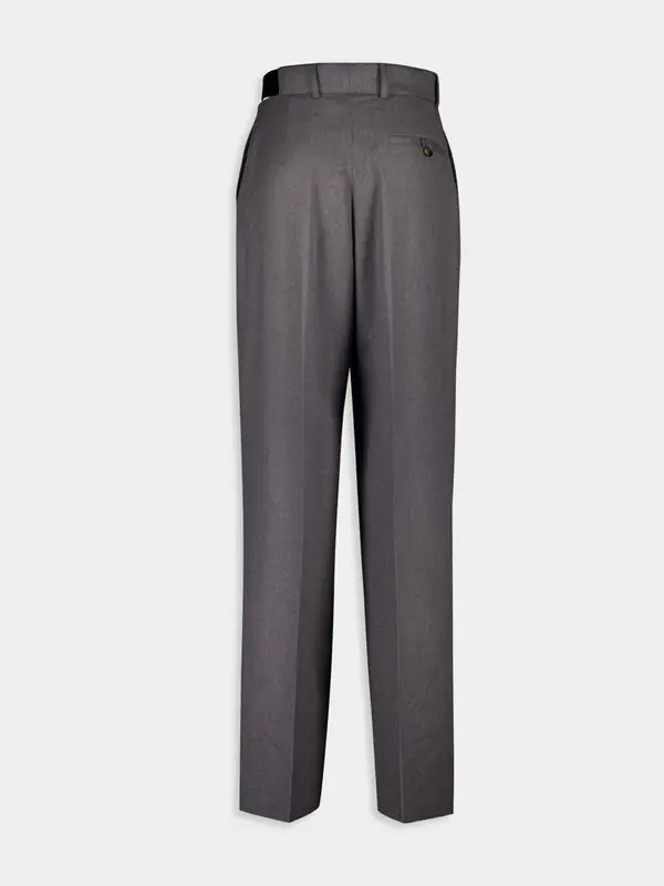 Stella McCartney Melange Flannel Straight-leg Trousers