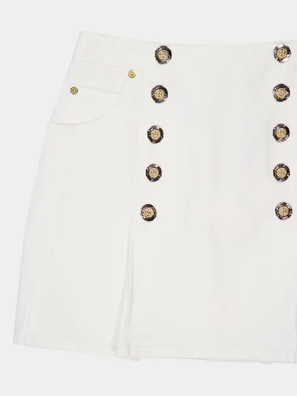 Balmain Cotton Canvas Mini Skirt