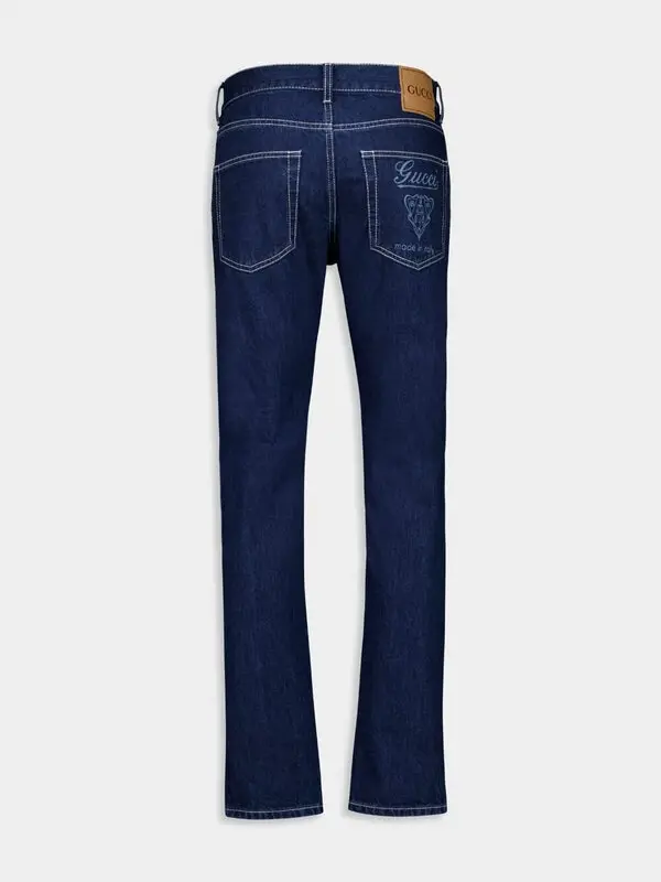Gucci Dark Lasered Tapered Denim Pants