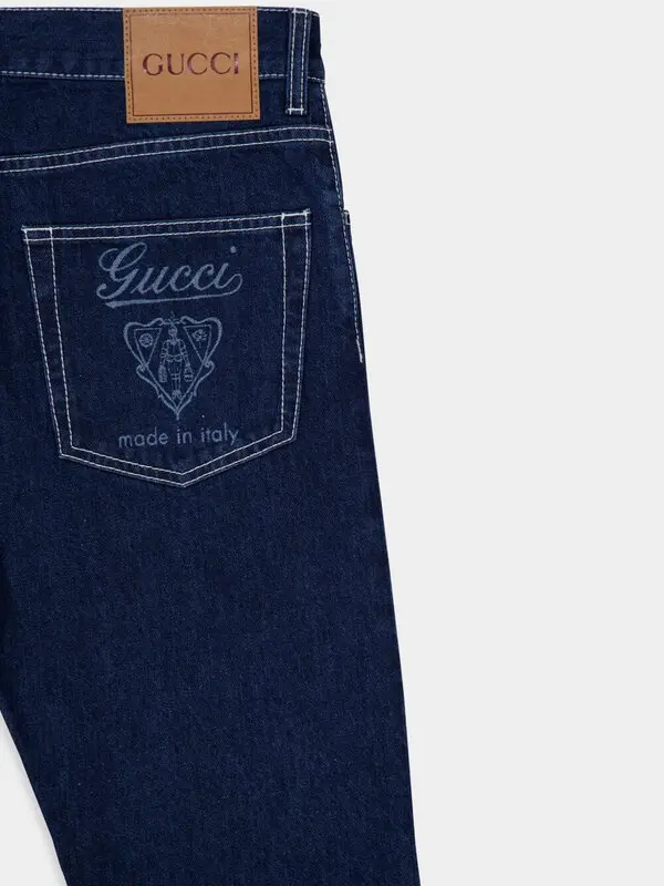 Gucci Dark Lasered Tapered Denim Pants