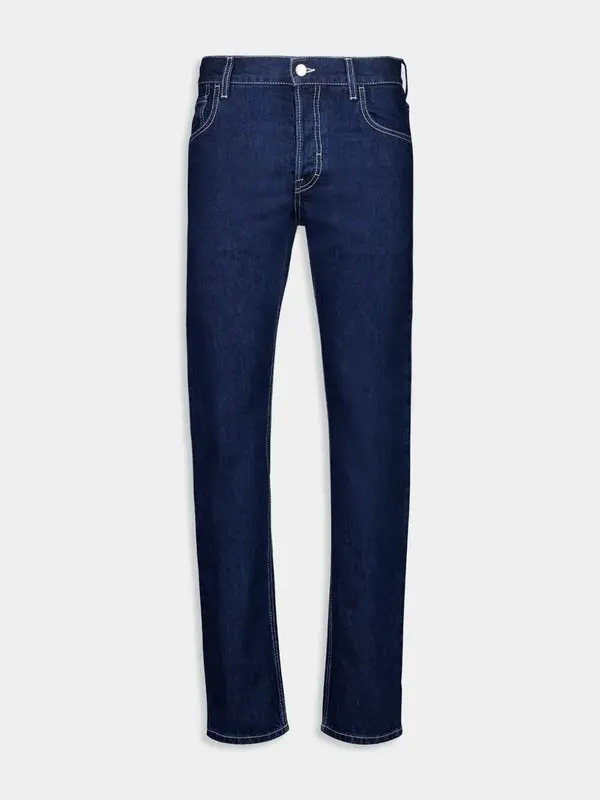Gucci Dark Lasered Tapered Denim Pants - Blue
