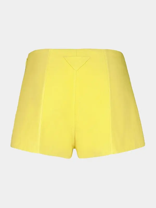 Prada Double Cotton Shorts - Yellow