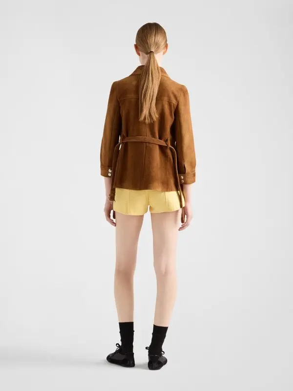 Prada Double Cotton Shorts - Yellow